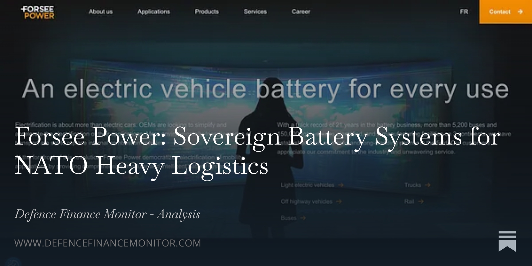 Forsee Power: Sovereign Battery Systems for NATO Heavy Logistics